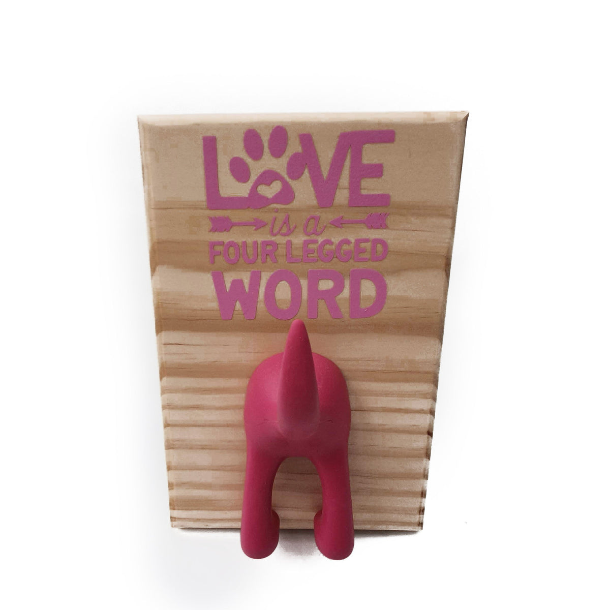 "Love is a Four Legged Word" Dog Leash Holder | Urban Tails Pet Boutique